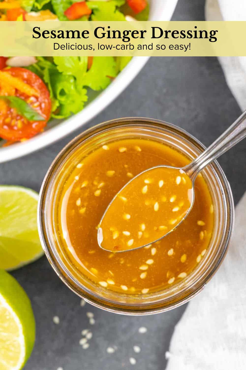 Sesame Ginger Salad Dressing (Gluten-free)