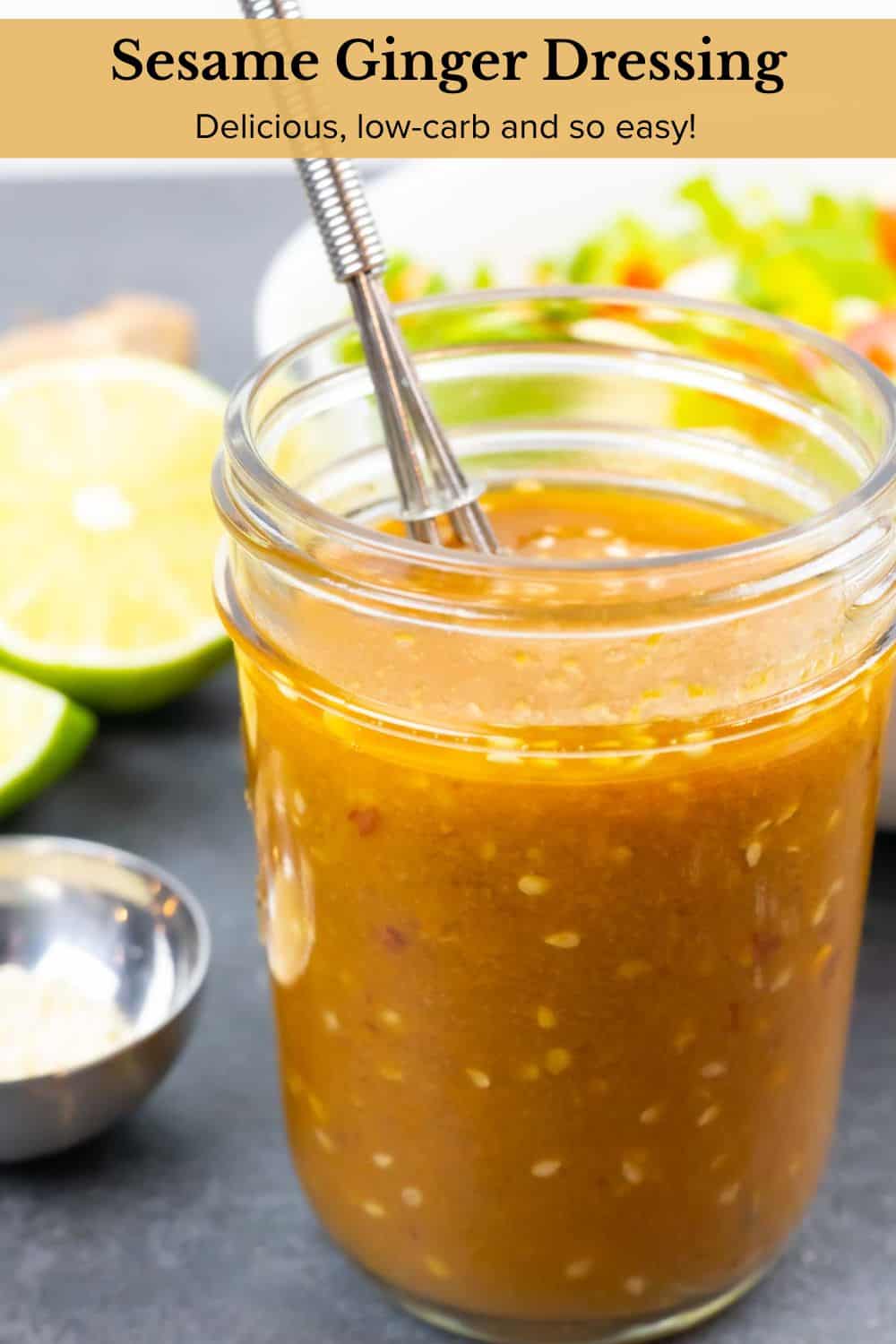 Sesame Ginger Salad Dressing (Gluten-free)