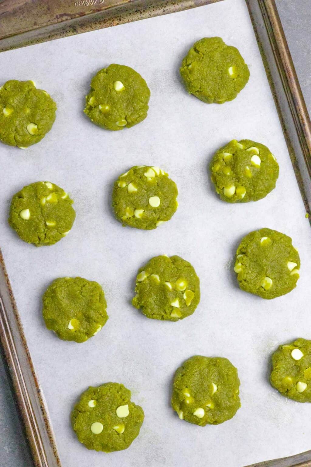 Matcha White Chocolate Cookies with Almond Flour - Rad Foodie
