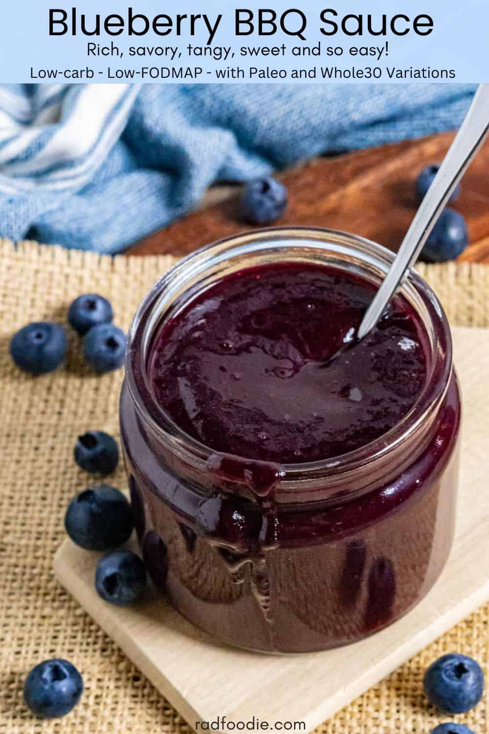 Blueberry BBQ Sauce (Sugar-free and FODMAP-friendly)