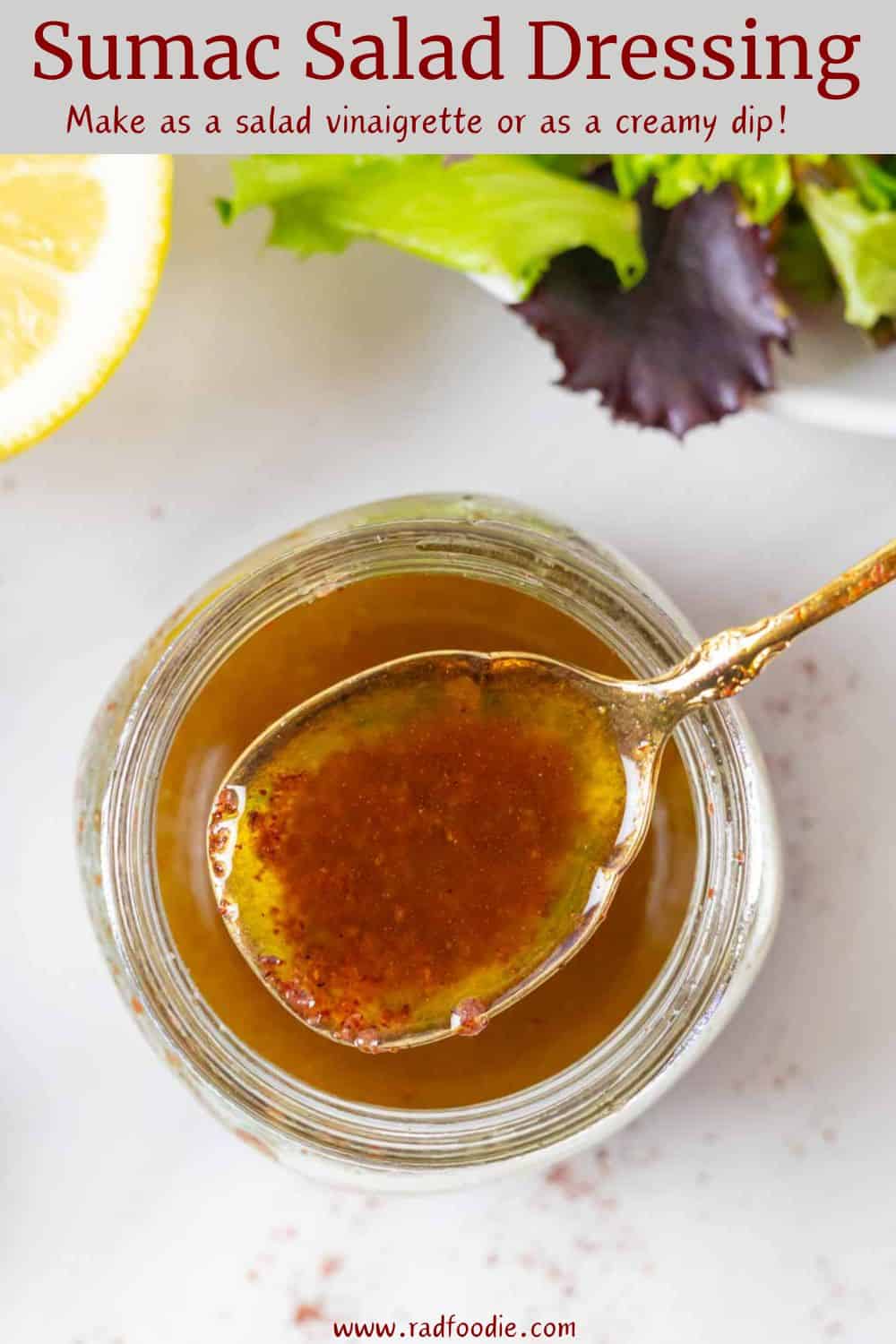 Sumac Dressing (Vinaigrette or Creamy)